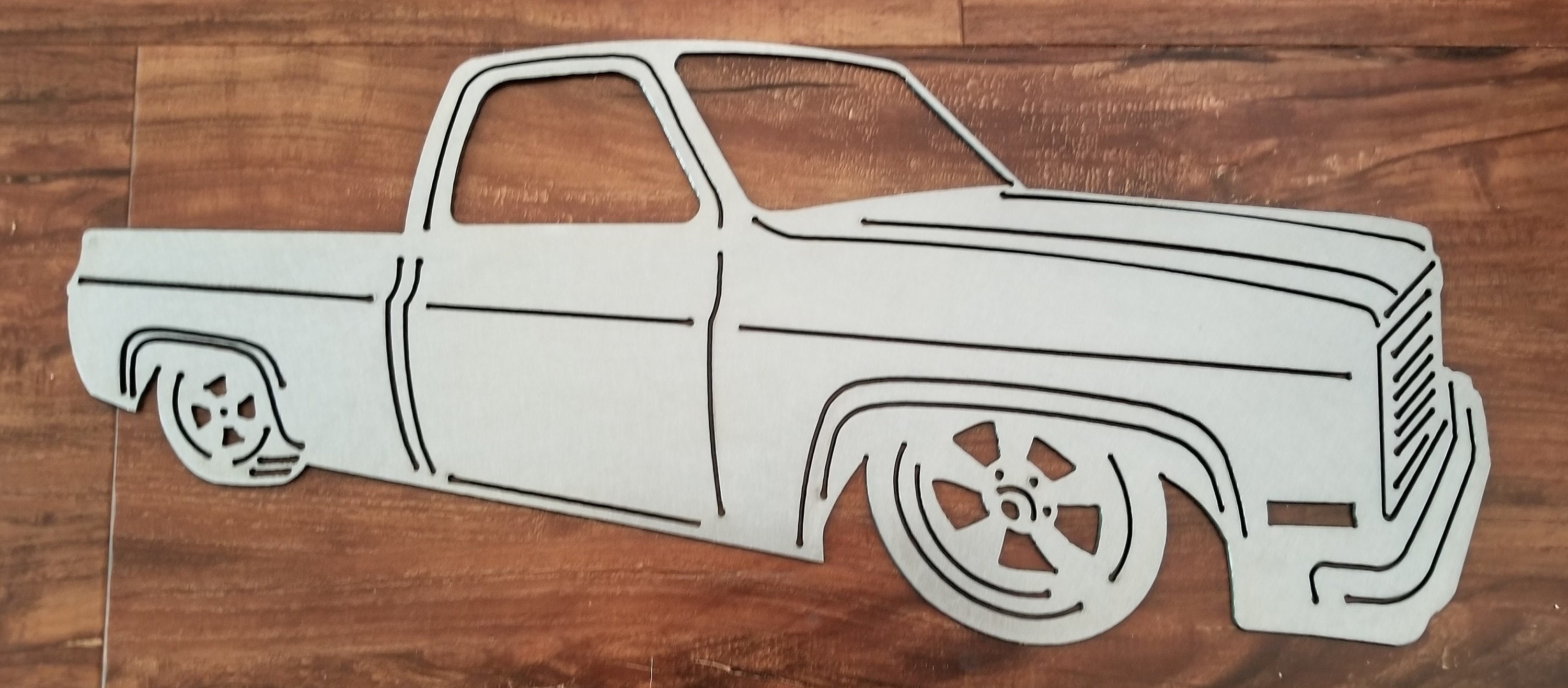 Square Body C-10 Truck Metal Art - Etsy