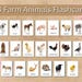 FARM ANIMALS, 24 Montessori Cards, Flash Cards Nomenclature, Flashcards ...