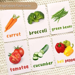 VEGETABLES (real Pictures) 24 Montessori Cards • Flash Cards ...