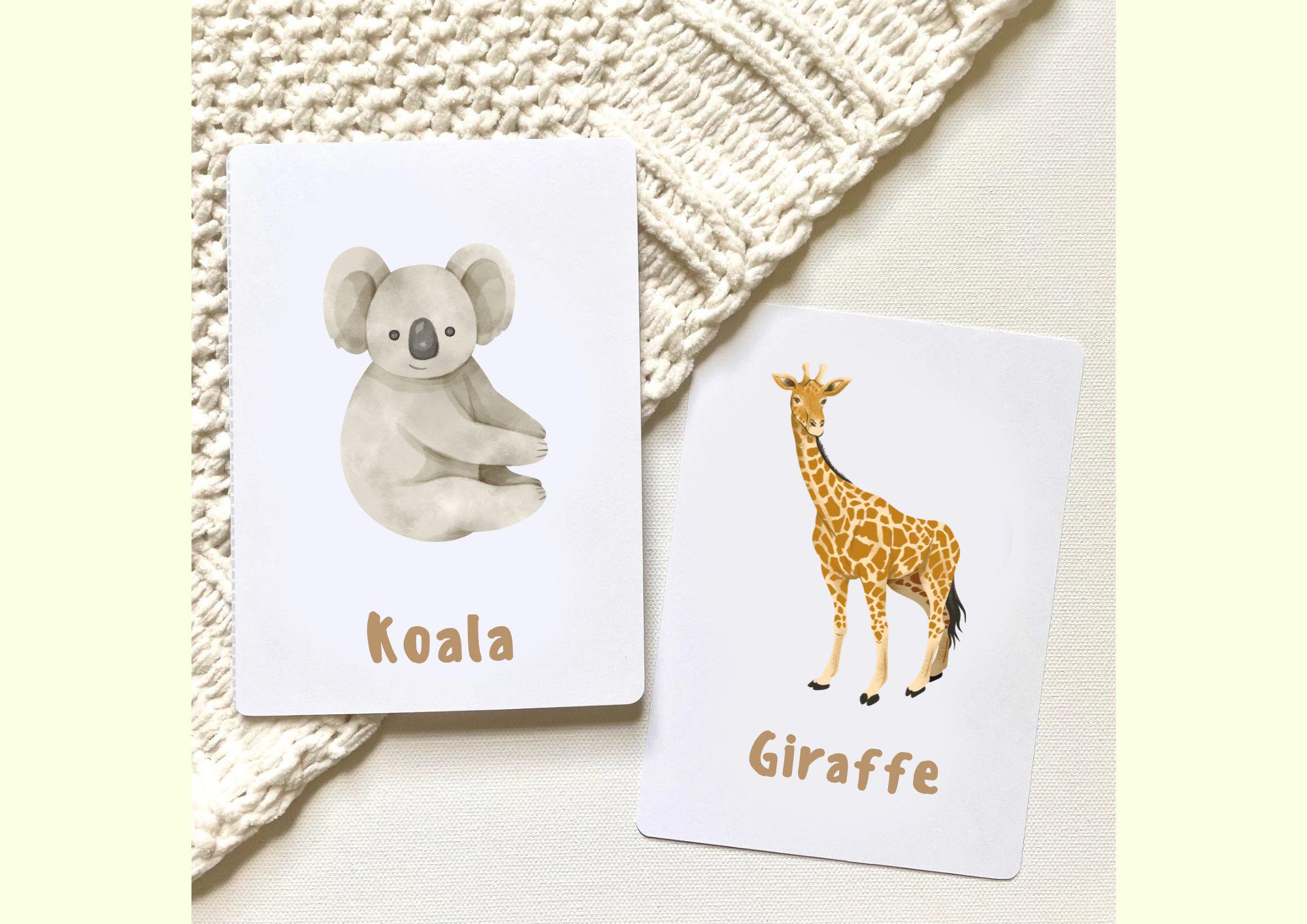 JUNGLE ANIMALS, 24 Montessori Cards, Flash Cards Nomenclature ...