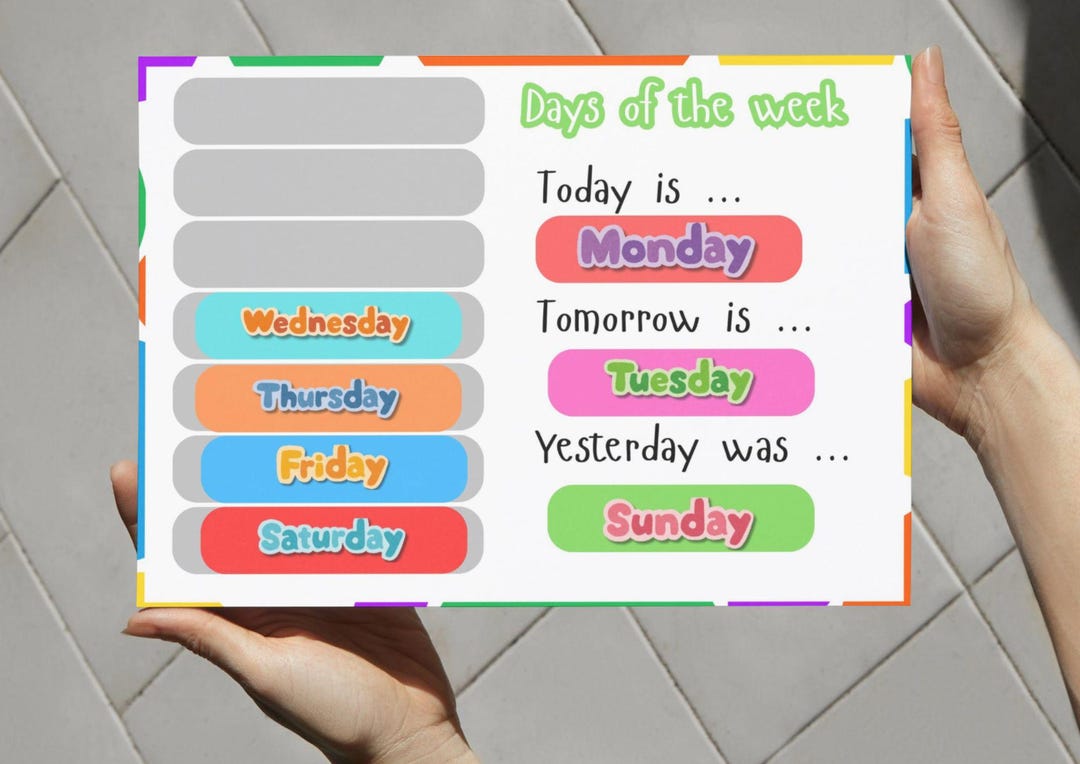 Days of the Week Ordering Activity,matching Activity Sheet , Workbook ...