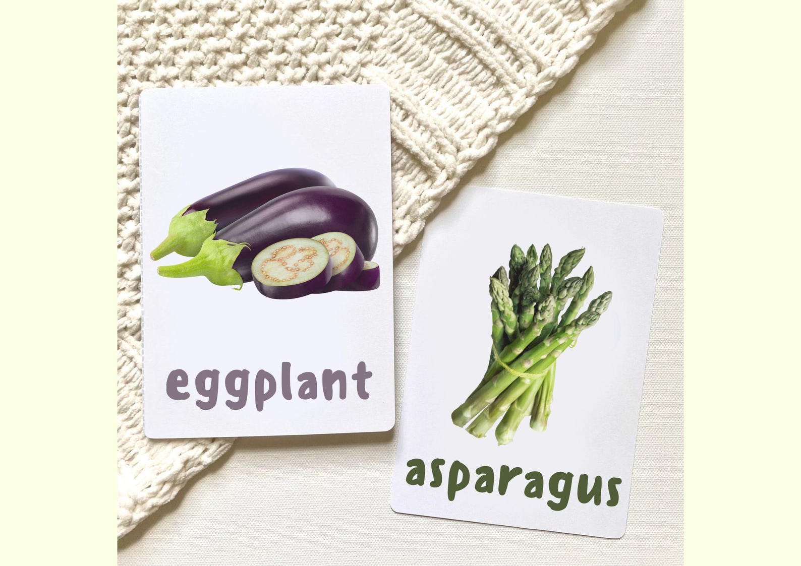 VEGETABLES (real Pictures) 24 Montessori Cards • Flash Cards ...