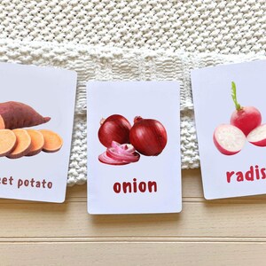 VEGETABLES (real Pictures) 24 Montessori Cards • Flash Cards ...