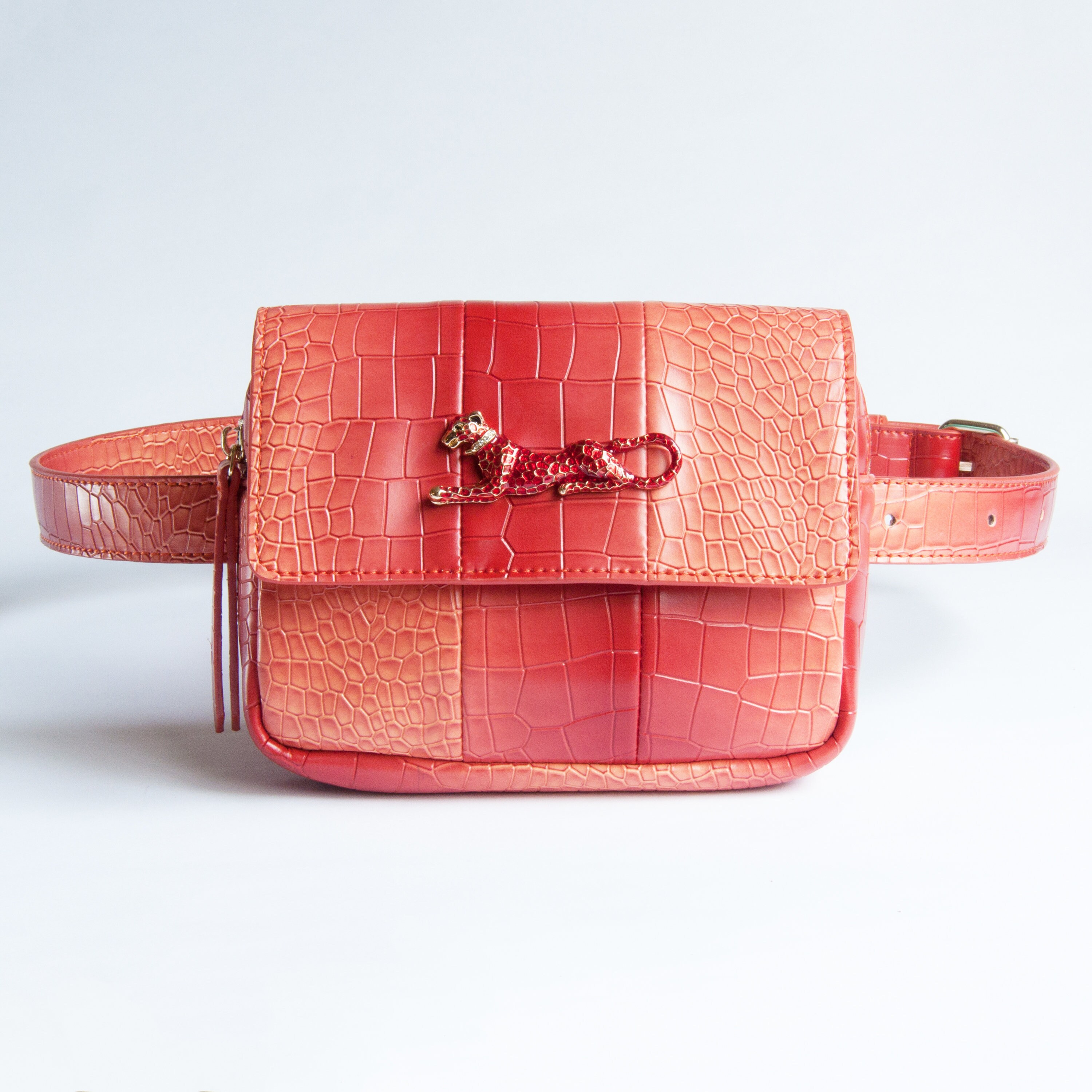 Vianne Belt Bag & Convertible Purse Zinnia Faux Crocodile - Etsy