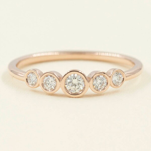 Simple Diamond Ring - Etsy