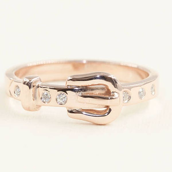 Gold Buckle Ring - Etsy