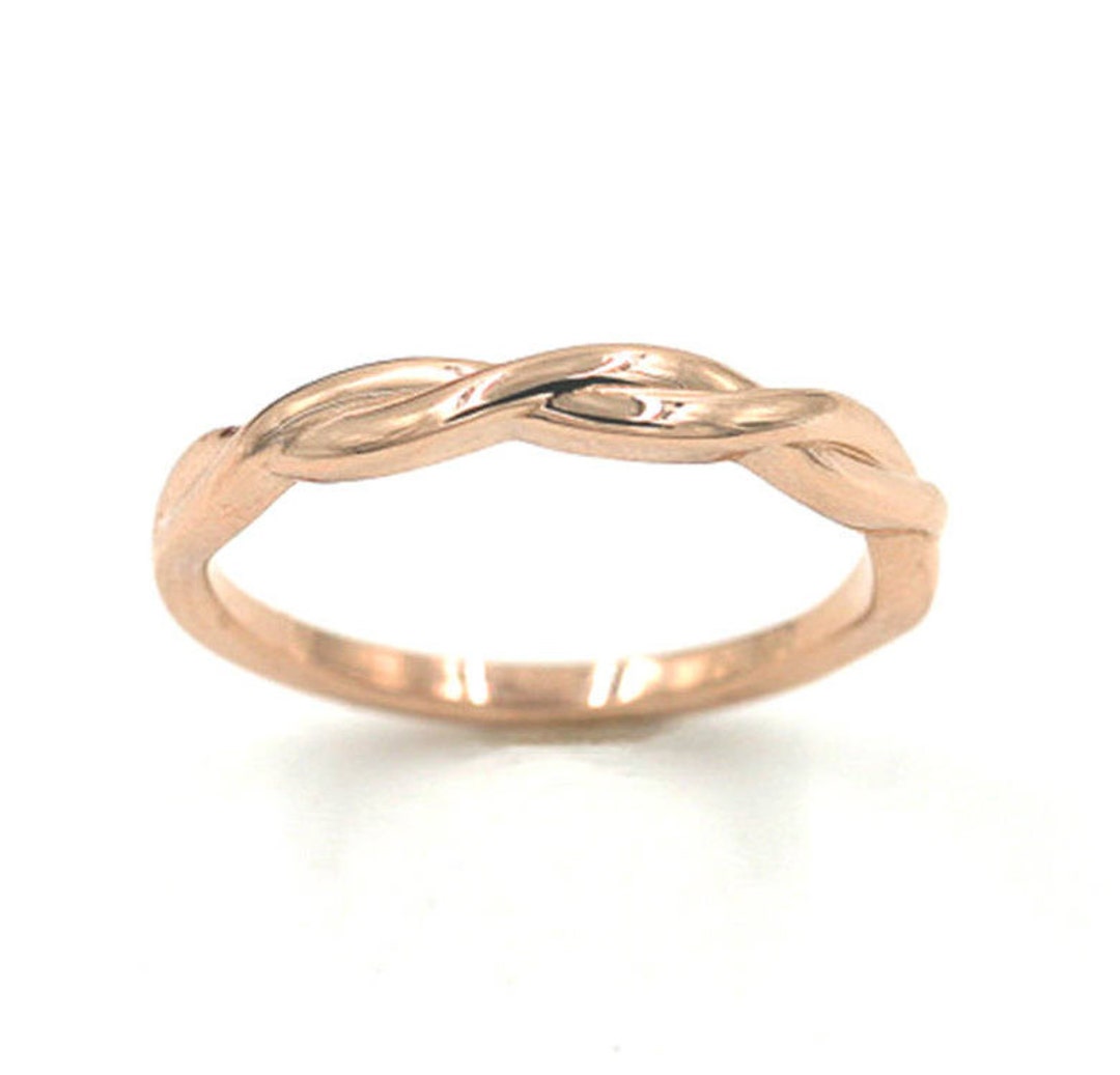 14K Gold Rope Wedding Band / Twisted Band / Plain Band / Rope Band ...