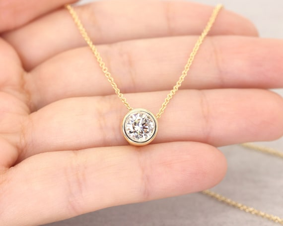 Beveled diamond necklace store