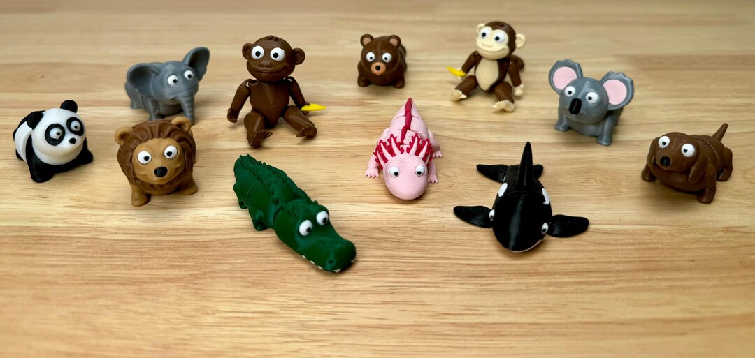Articulating Cute Mini Animals 3D Printed Mini Animals Fidget Toys - Etsy