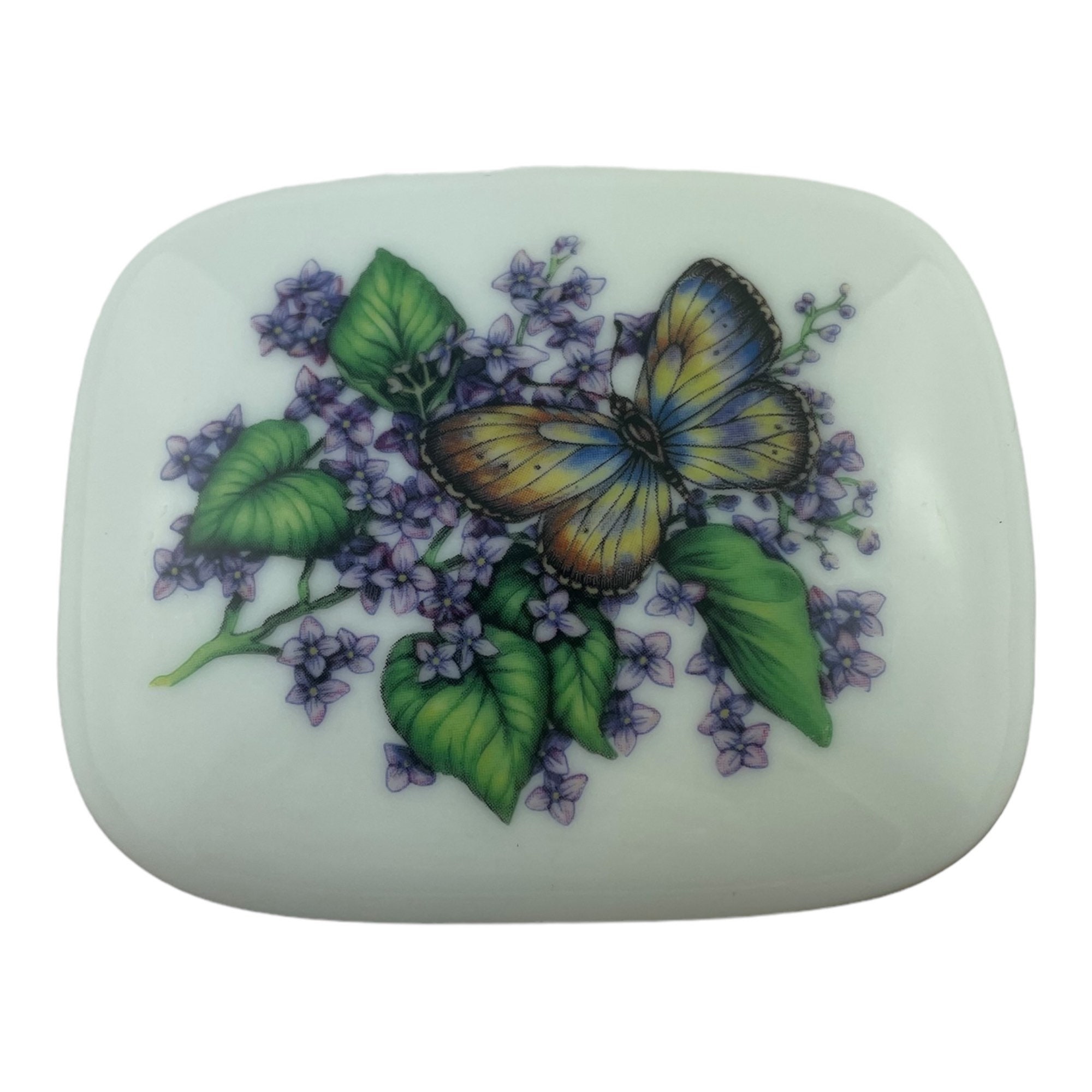 Vintage Porcelain Music Box, Small Porcelain Box, Trinket Box, Secret ...