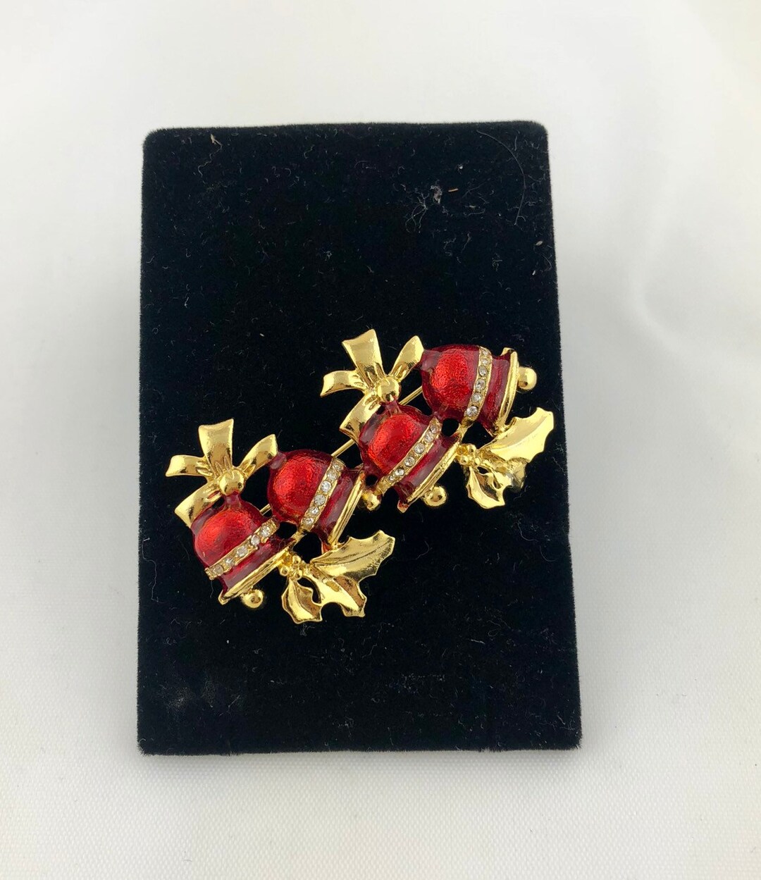 Vintage Tacoa Christmas Bell Brooch, Holiday Jewelry - Etsy