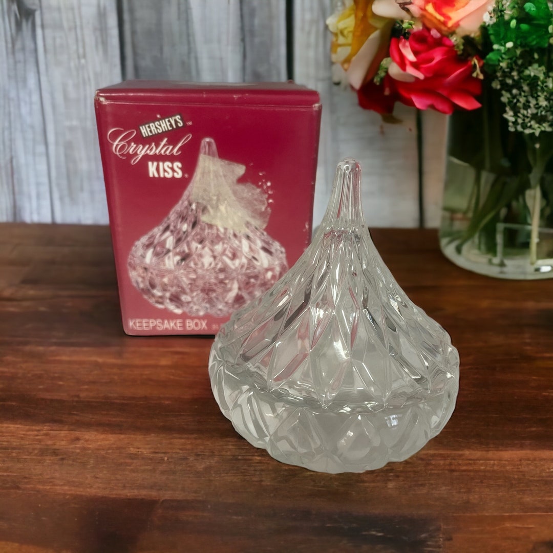Vintage Crystal Container Crystal Kiss Keepsake Box Candy - Etsy