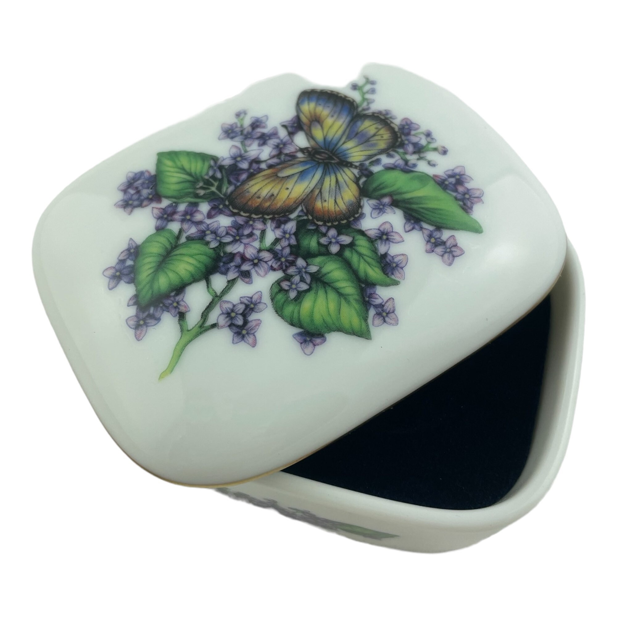 Vintage Porcelain Music Box, Small Porcelain Box, Trinket Box, Secret ...