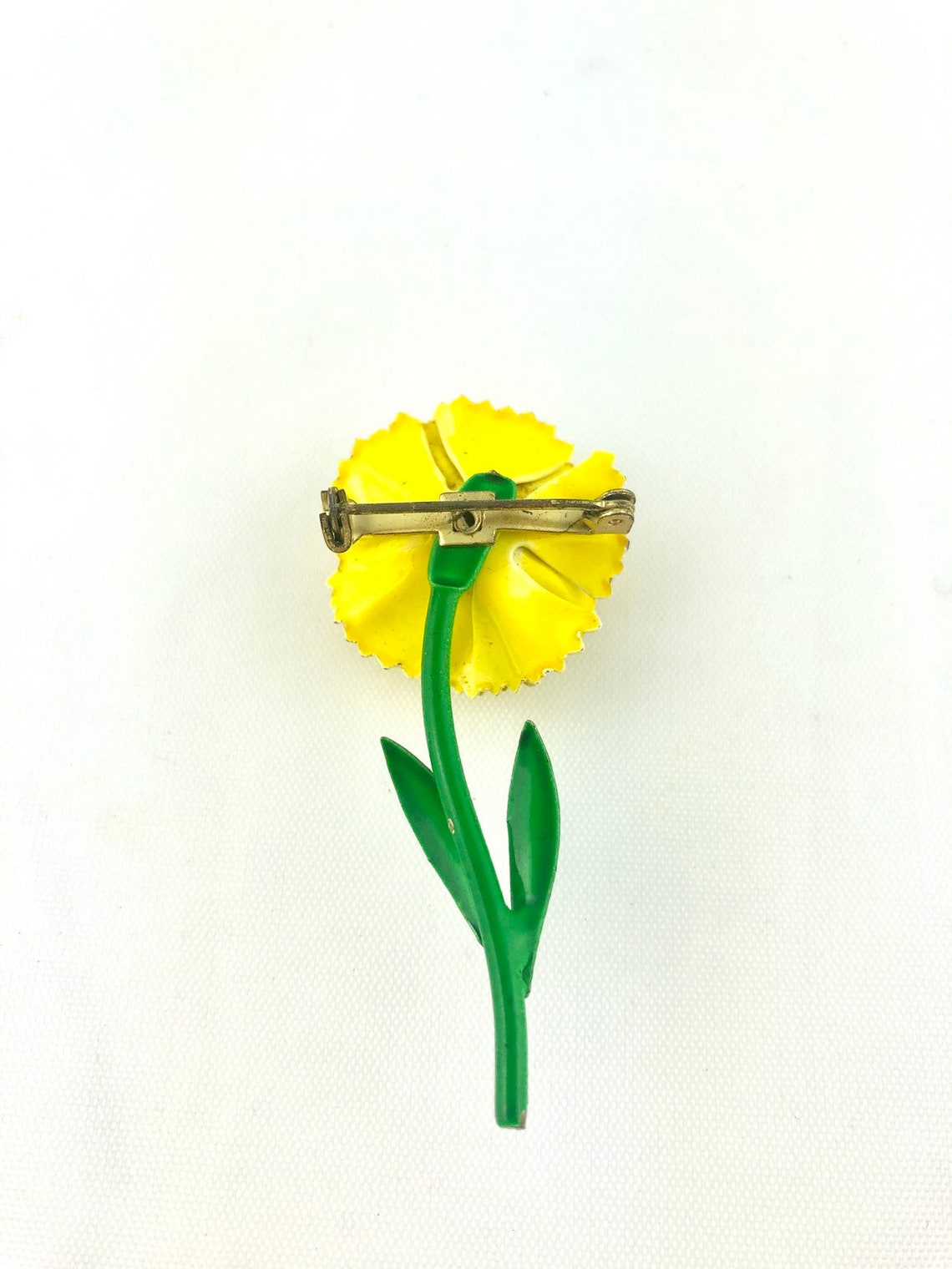 Vintage Yellow Enamel Flower Brooch Pin - Etsy