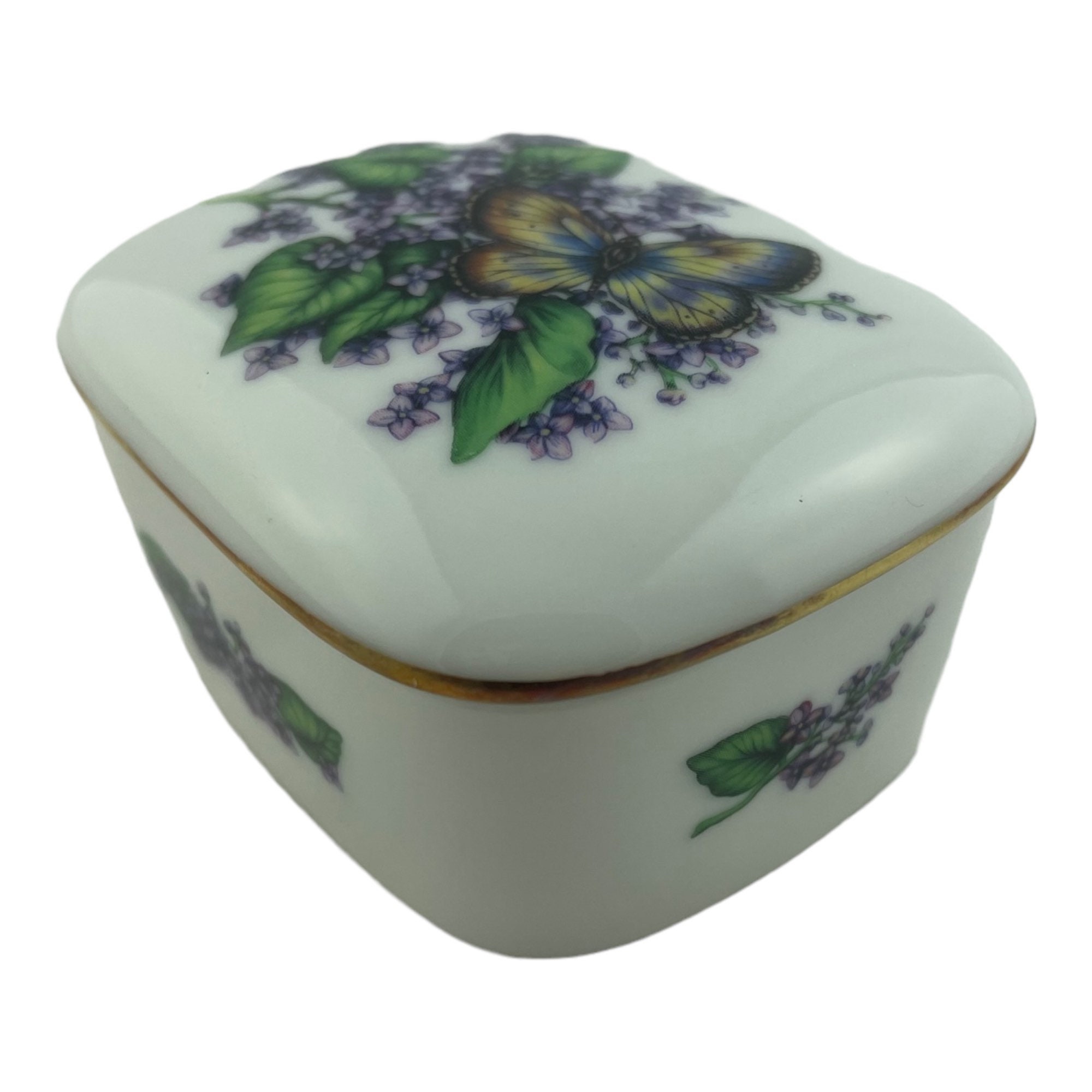 Vintage Porcelain Music Box, Small Porcelain Box, Trinket Box, Secret ...