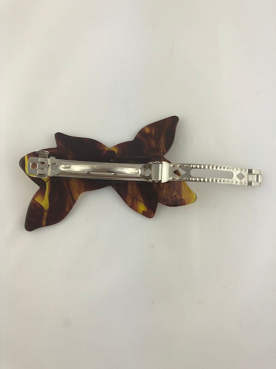 Vintage Plastic Tortoise Shell Hair Barrette Clip, Bo… - Gem