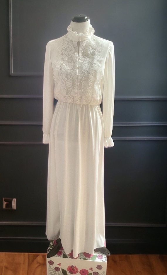 vintage white maxi dress - Gem