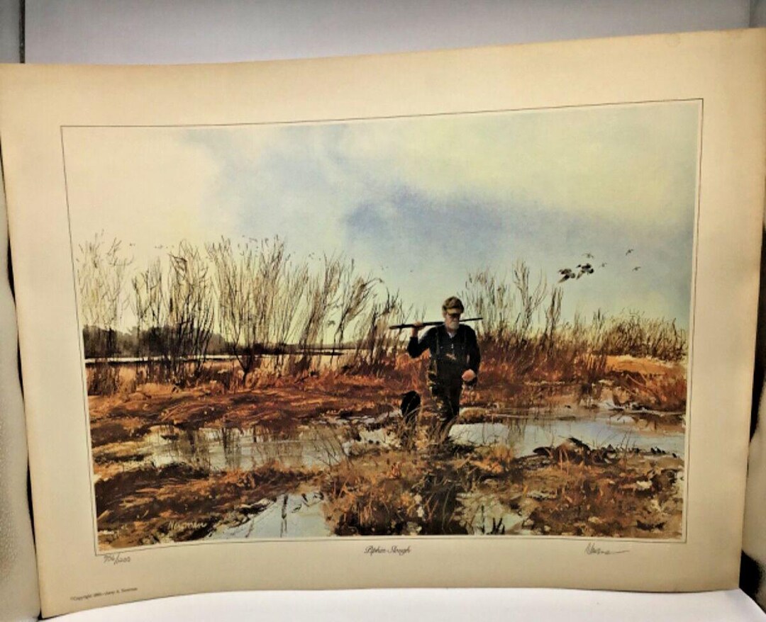 Jerry A. Newman Hunter Print Lipkin Slough # 756/1200 Copyright 1985 - Etsy