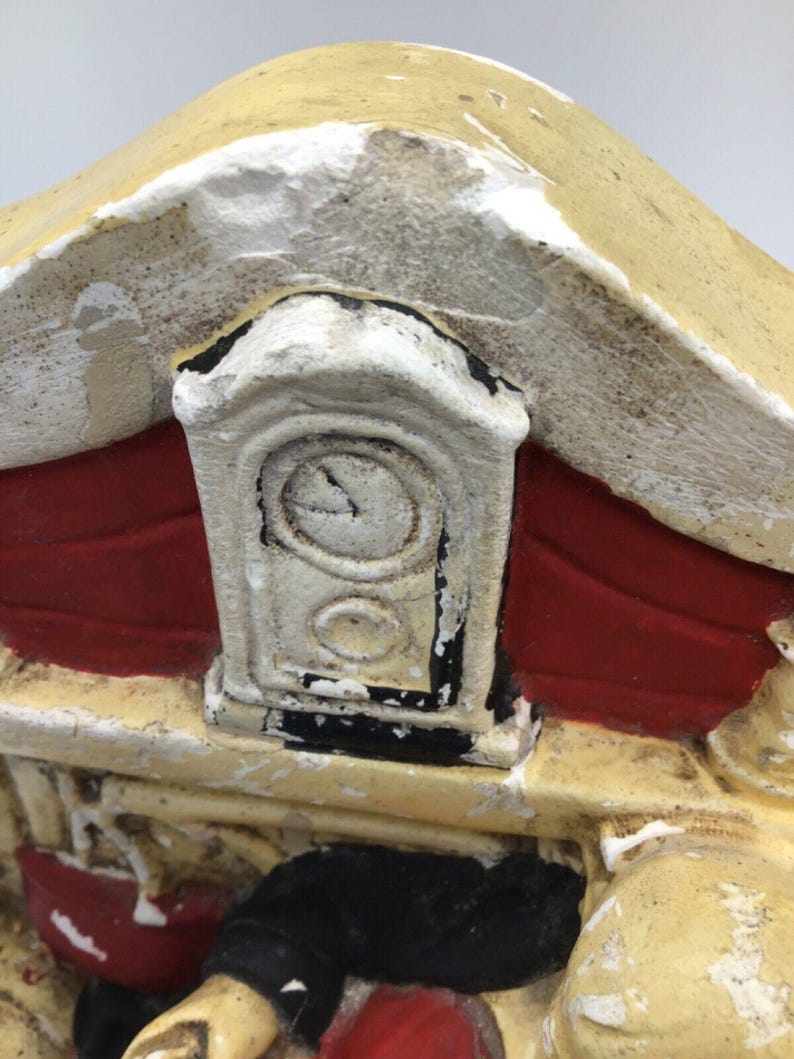 G.S. Allen Old Man Reading by Fireplace Chalkware One Bookend 1920s - Etsy