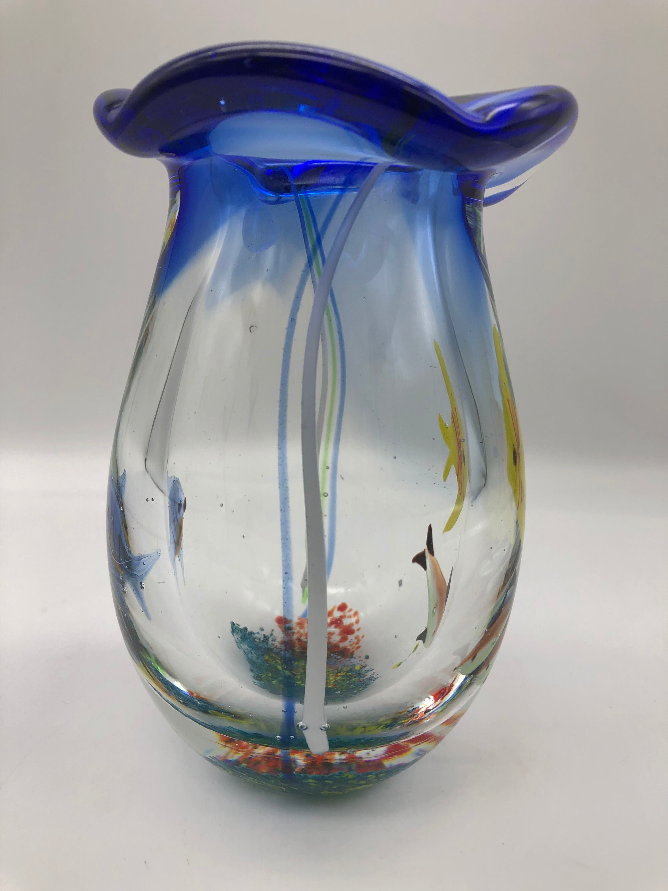 Fish Aquarium/bowl Vase Fused Art Glass - Etsy