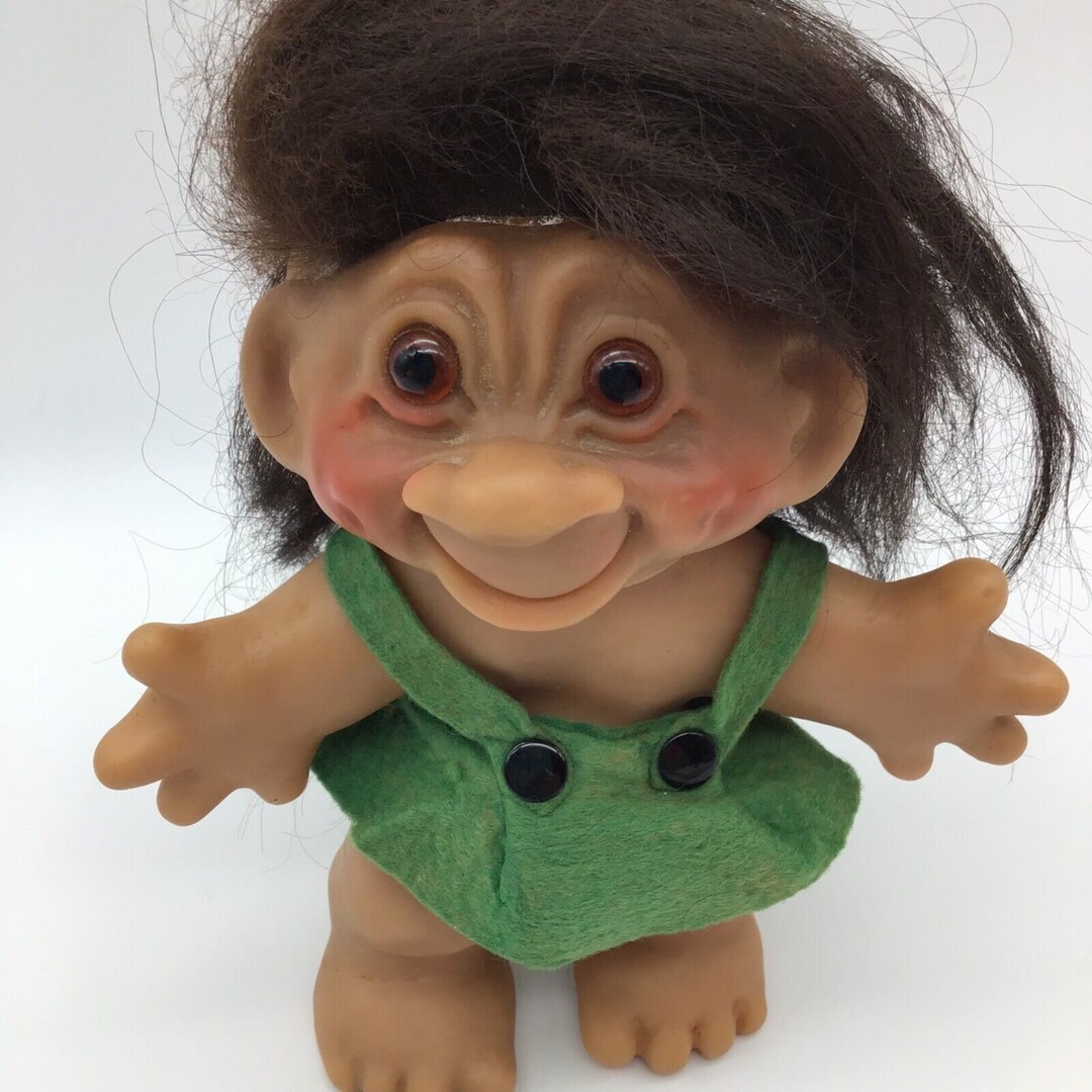 Thomas Dam Marked Troll Doll Made in Denmark Original Dress 6 Inches ...