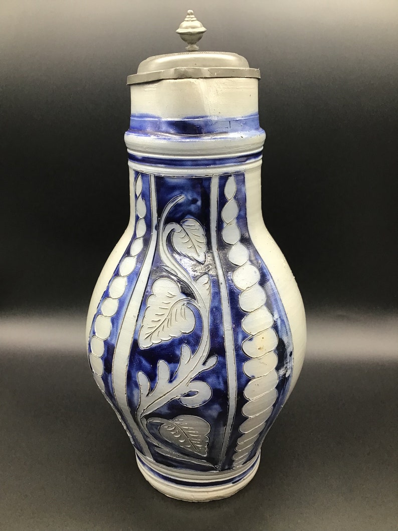 Westerwald German Stoneware Salt Glaze Stein/pitcher/jug Large 16 ...