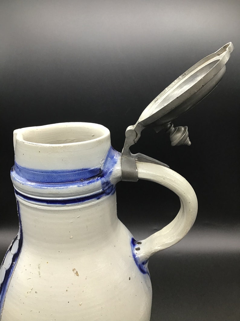 Westerwald German Stoneware Salt Glaze Stein/pitcher/jug Large 16 ...