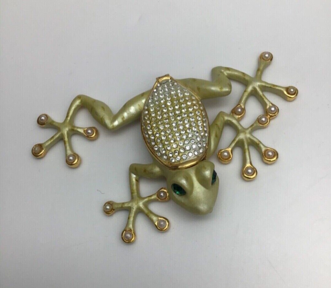 Kingspoint Designs Jeweled Frog Trinket Box 4 Inches - Etsy