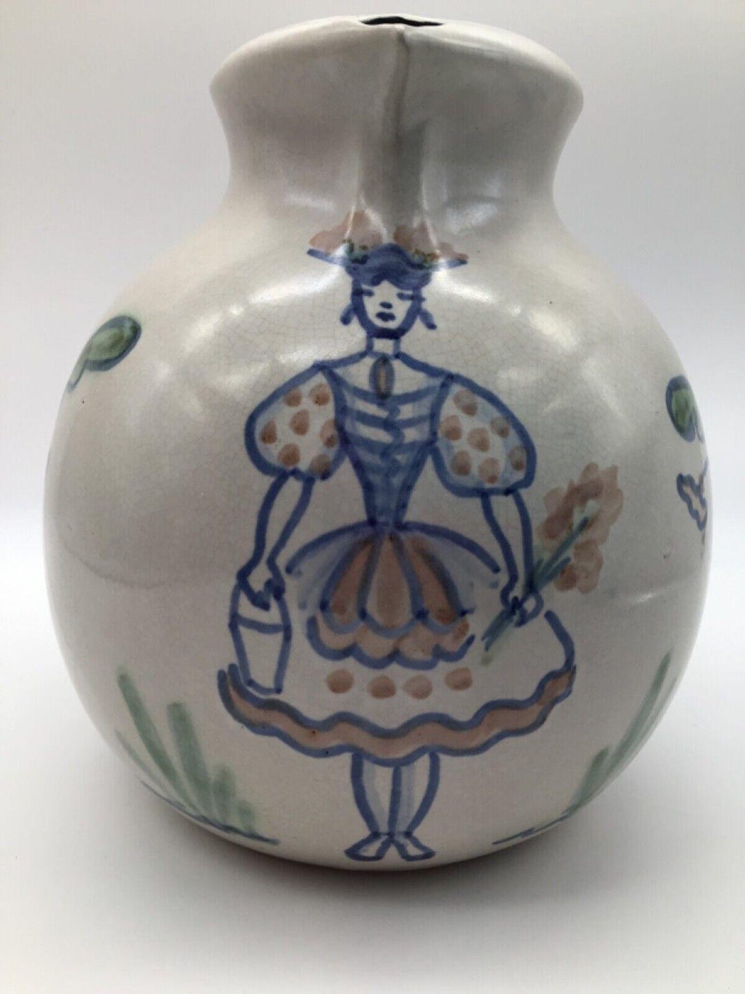 John B Taylor 1940s Stoneware Jug/pitcher Milk Maid Florals Marked JBT ...