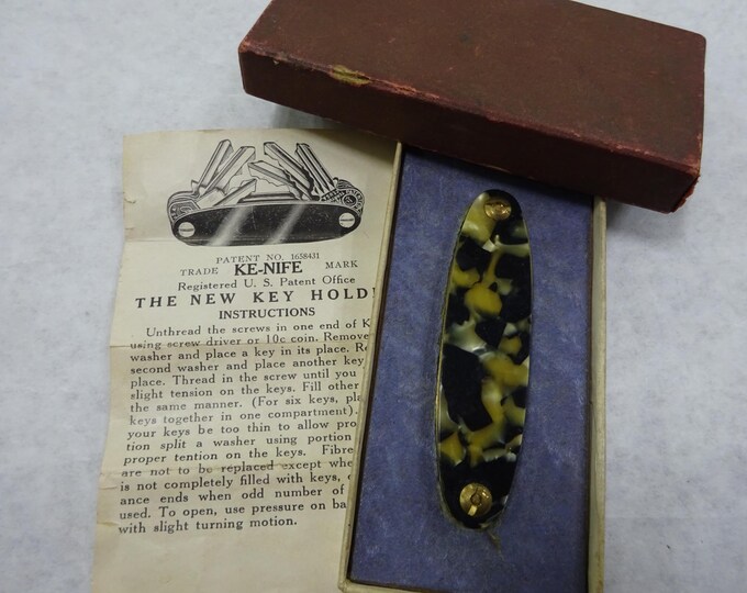 Antique KE-NIFE Key Holder Bakelite Box Instruction Sheet - Etsy