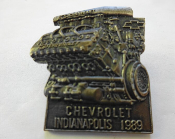 1989 Indianapolis 500 Chevrolet Embossed Engine Lapel Badge Hat Pin - Etsy
