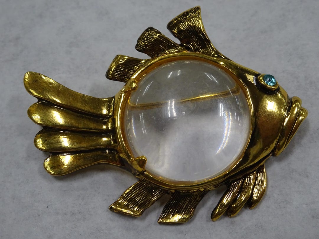 Vintage Fantasy Piece Signed Boucher Jelly Belly Fish Brooch Pin ...