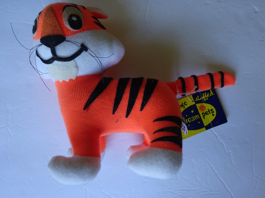 Vintage Dream Pets Tattletail Tiger Stuffed Toy R. Dakin 1977 - Etsy