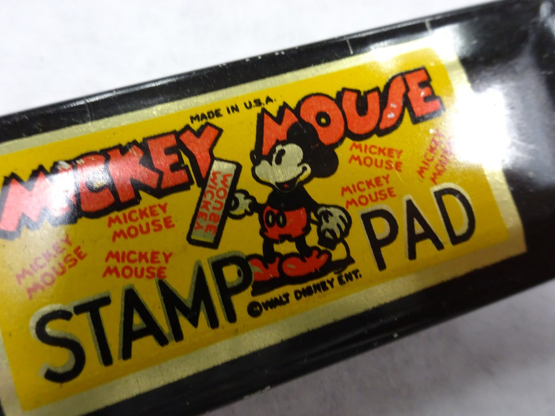 Antique Vintage Mickey Mouse Stamp Pad Walt Disney Ent. USA - Etsy