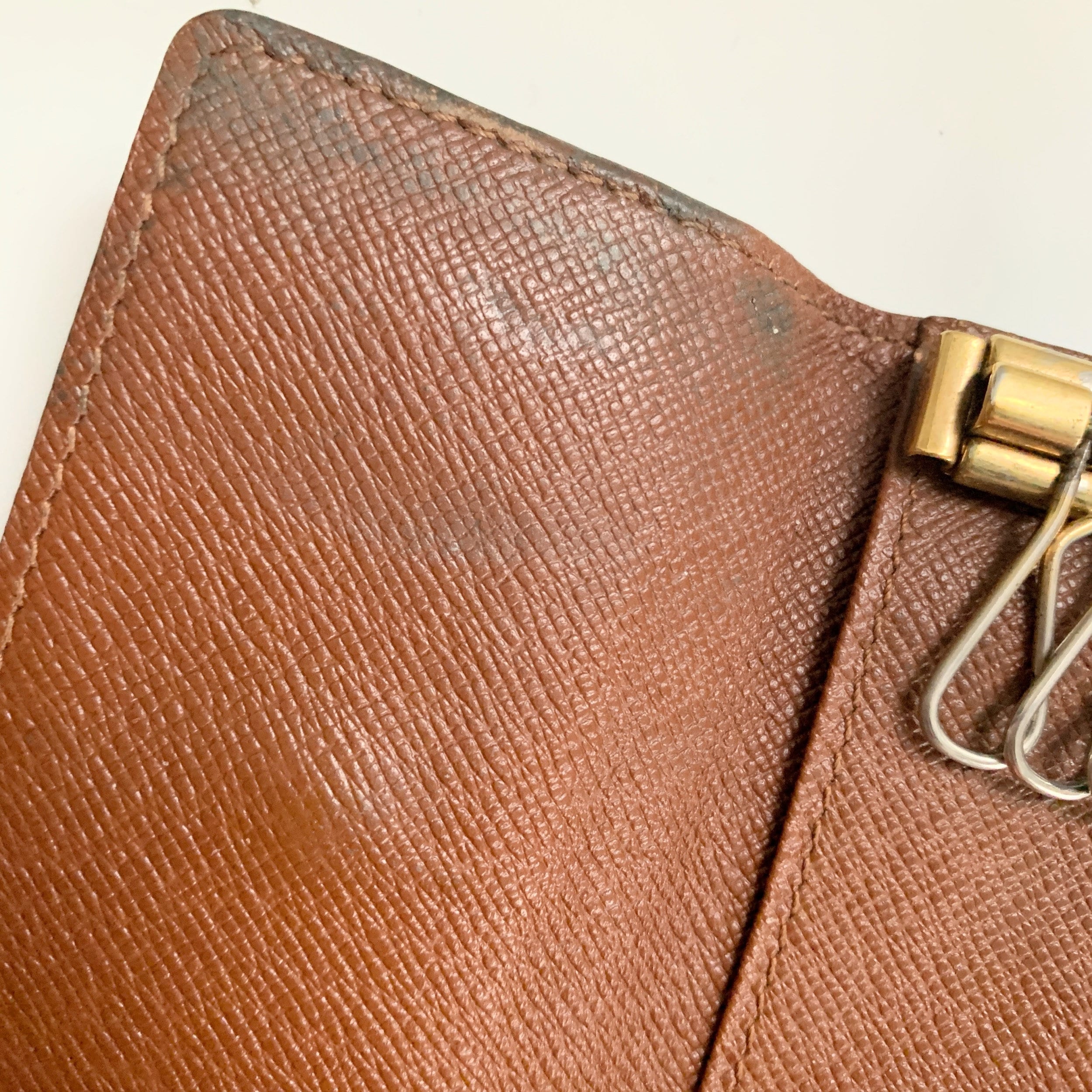 Louis Vuitton Vintage Monogram Leather Key Case - Etsy