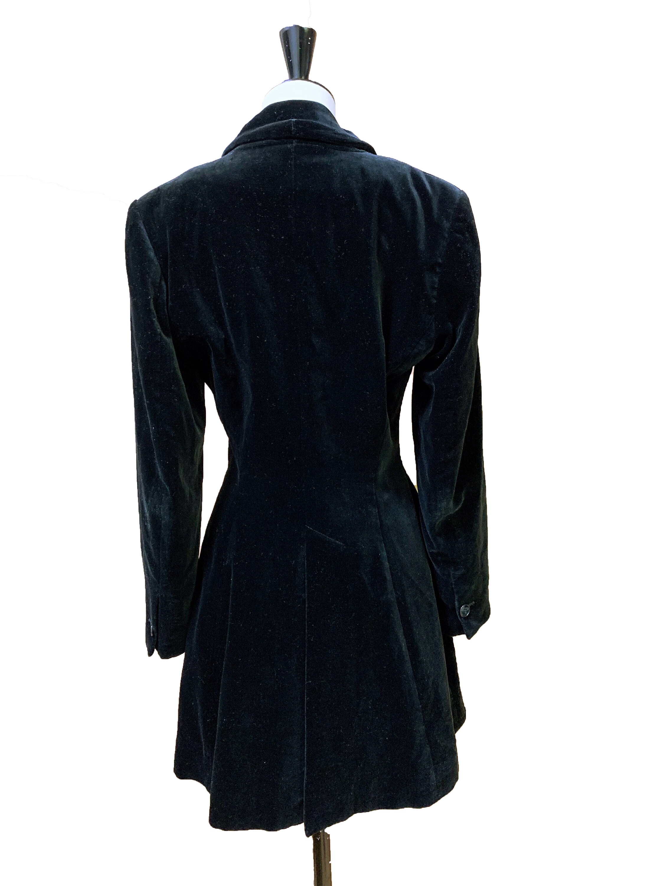 ALAIA Azzedine Alaia 80's Vintage Velvet Hem Pleated Coat - Etsy
