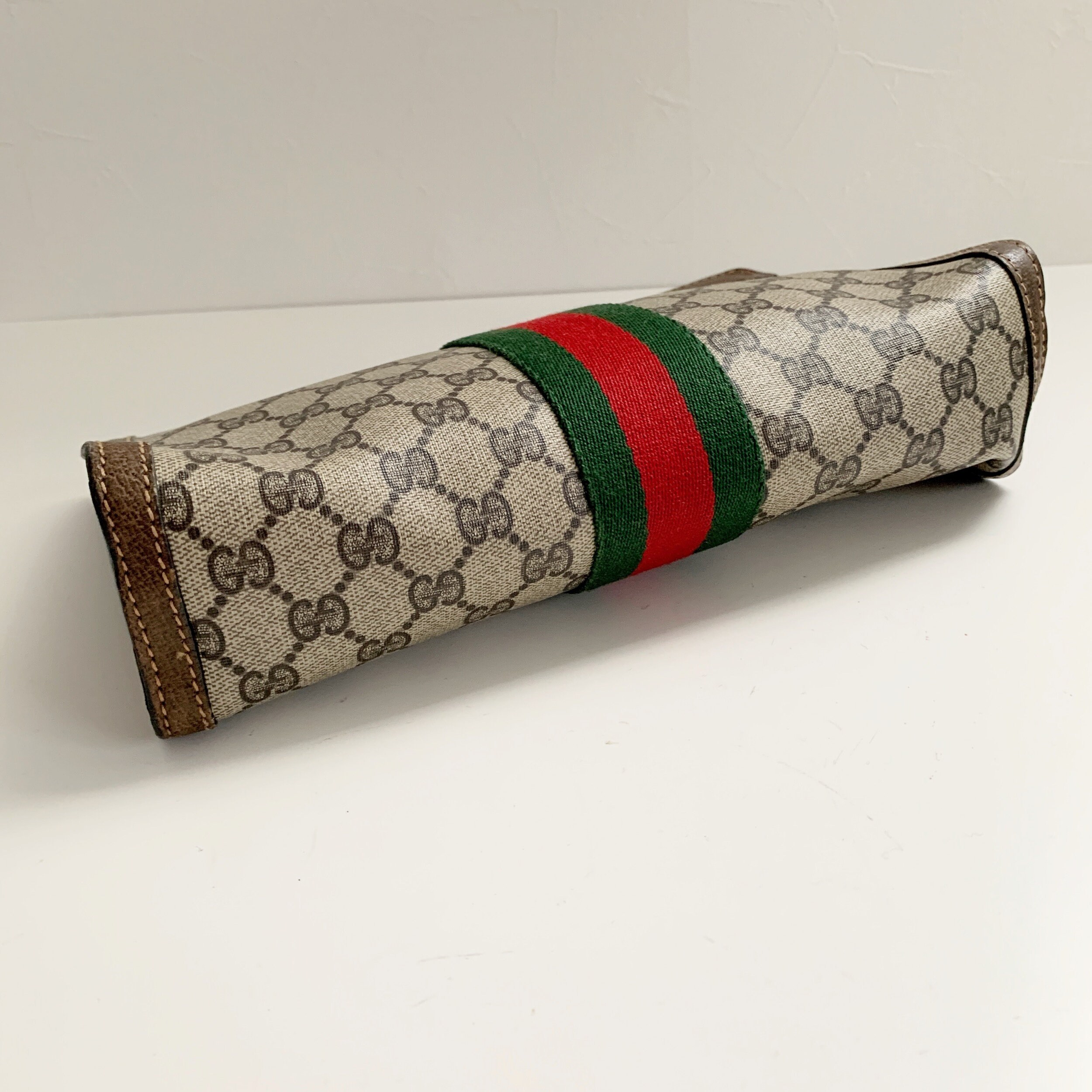 Gucci Vintage GG Logo Sherry Line Clutch Bag - Etsy Gucci Vintage GG Logo Sherry Line Clutch Bag - Etsy