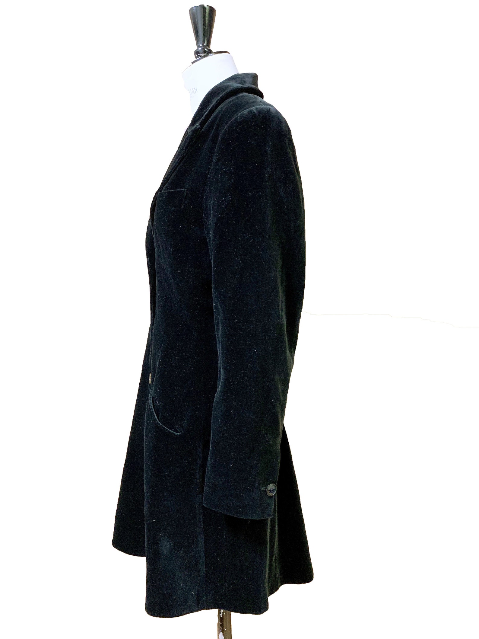 ALAIA Azzedine Alaia 80's Vintage Velvet Hem Pleated Coat - Etsy