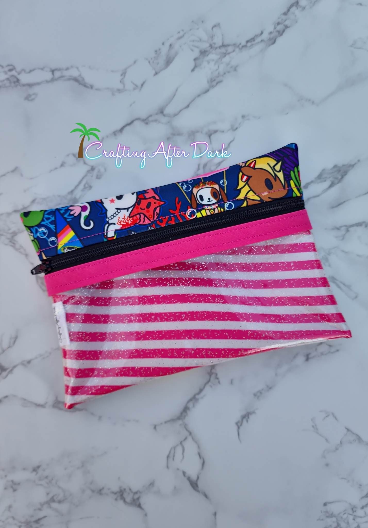 Custom Sea Punk Ju Ju Be Tokidoki Glitter Vinyl Zip Medi Custom Sea Punk Ju Ju Be Tokidoki Glitter Vinyl Zip Medi