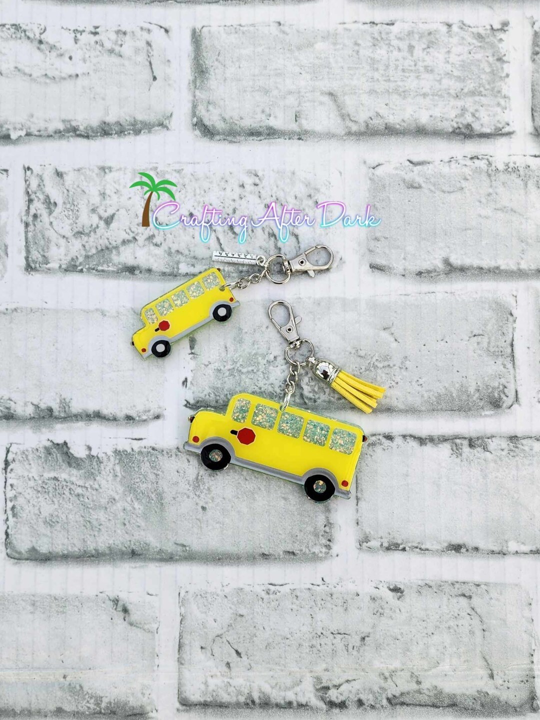School Bus Keychain, Yellow School Bus Gifts, Bus Driver Keychain ...