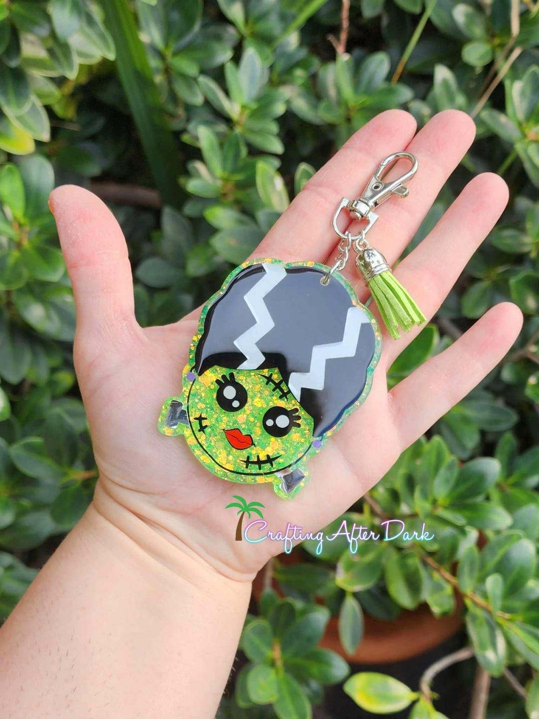 Halloween Bag Charm, Cute Girl Monster Bag Clip, Monster Bride Glitter ...
