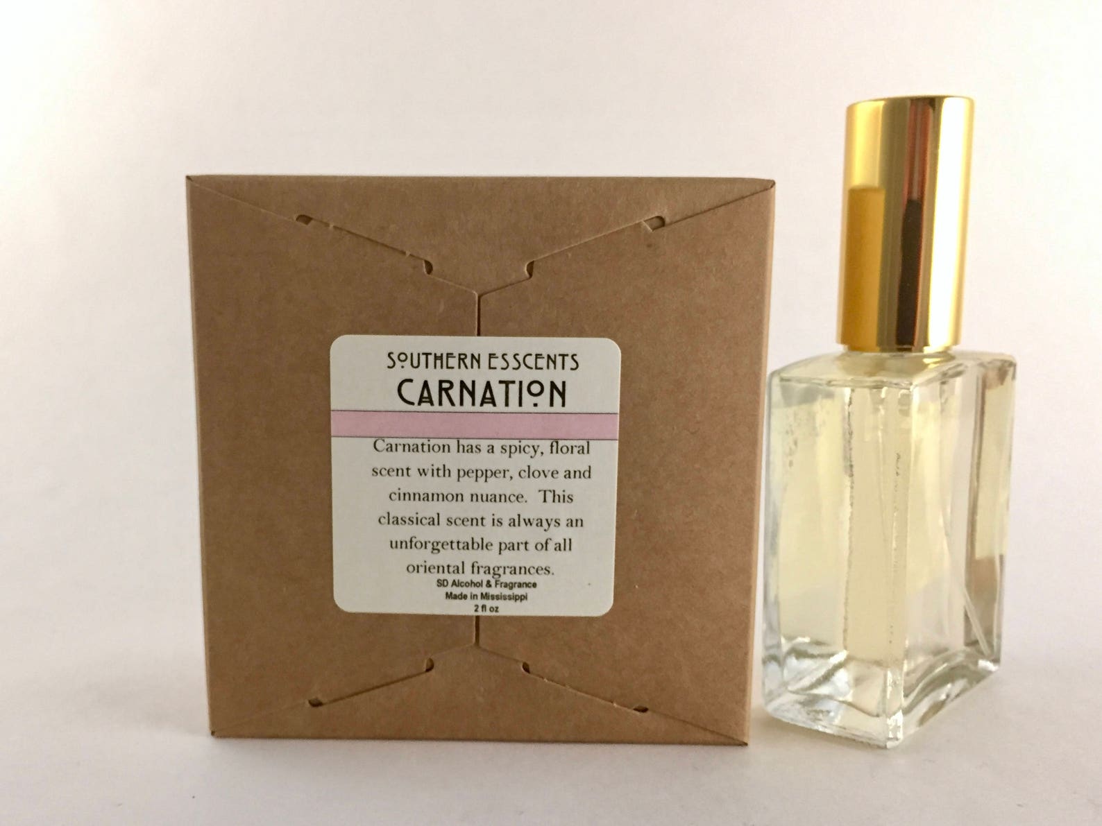 Carnation Perfume: Fresh Flower Essential Oils, Spicy Floral Scent (2oz ...