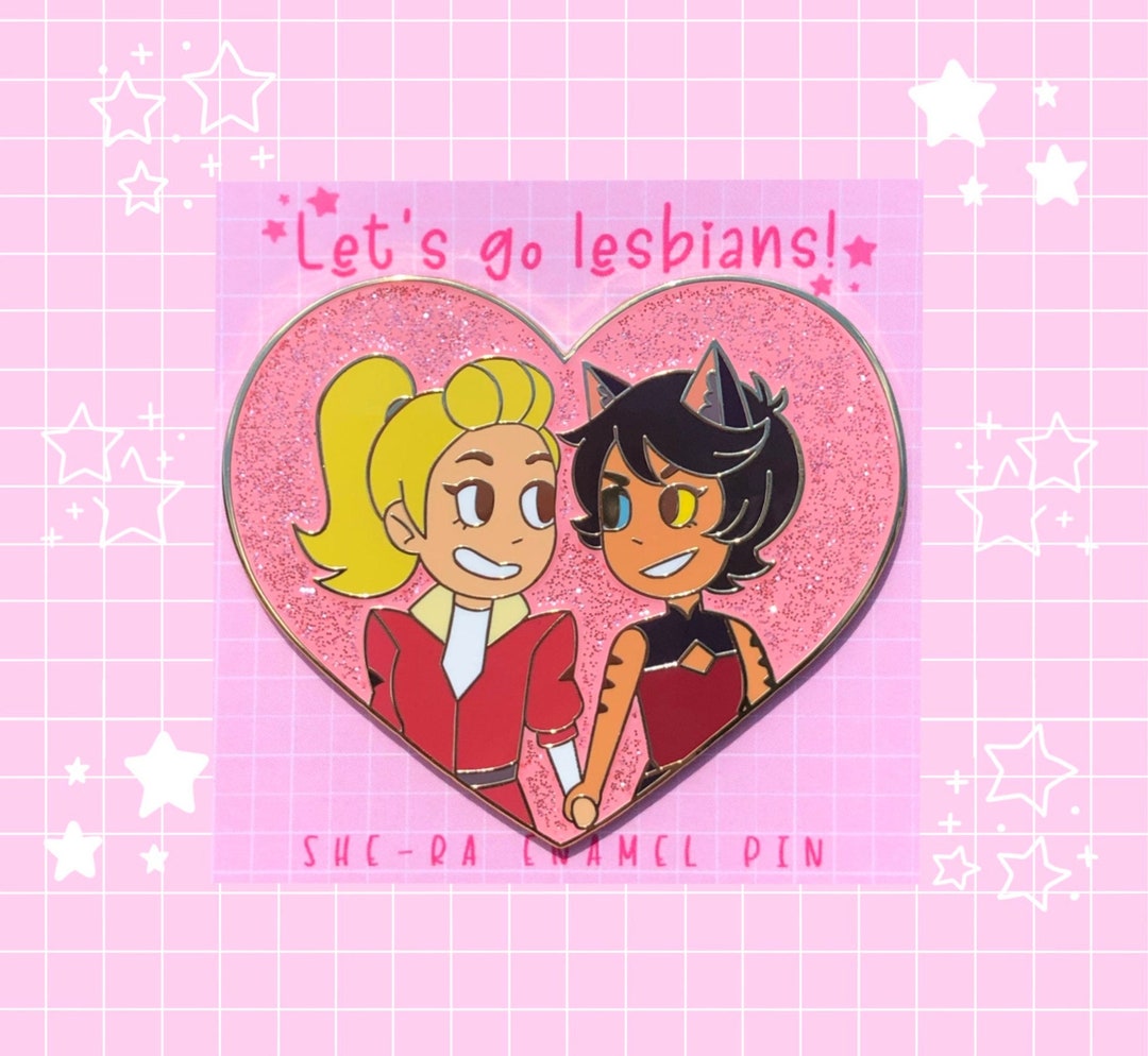 Catradora Glitter Heart Enamel Pin - Etsy