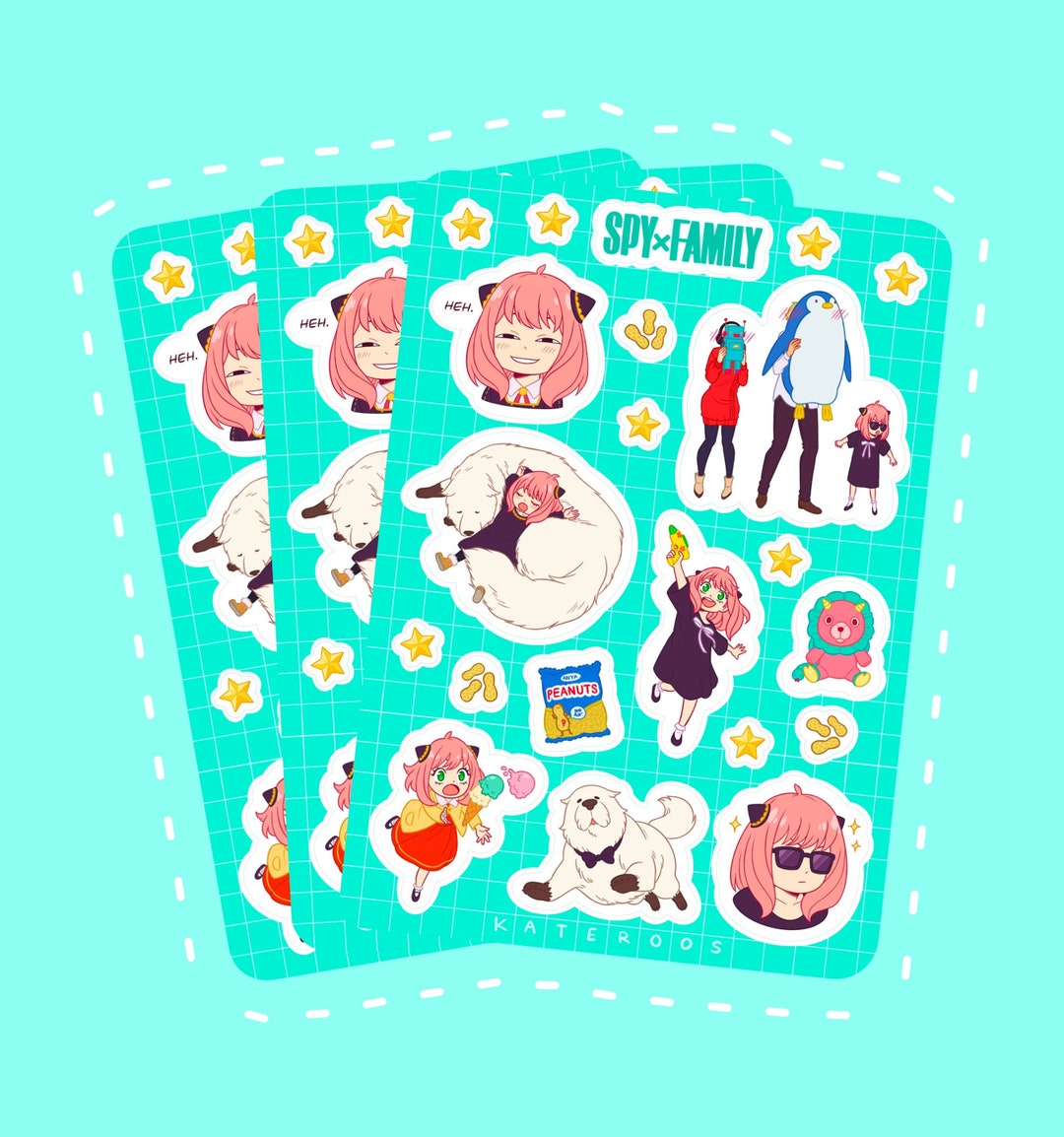 Spy Family Inspired Sticker Sheet - Etsy