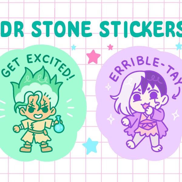 Dr Stone Stickers - Etsy