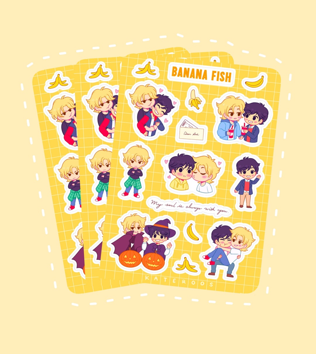 Banana Fish Inspired Sticker Sheet - Etsy
