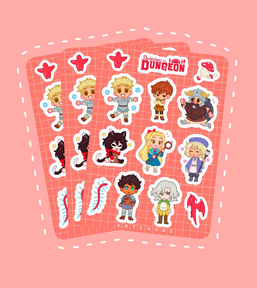 Dungeon Meshi Inspired Sticker Sheet - Etsy