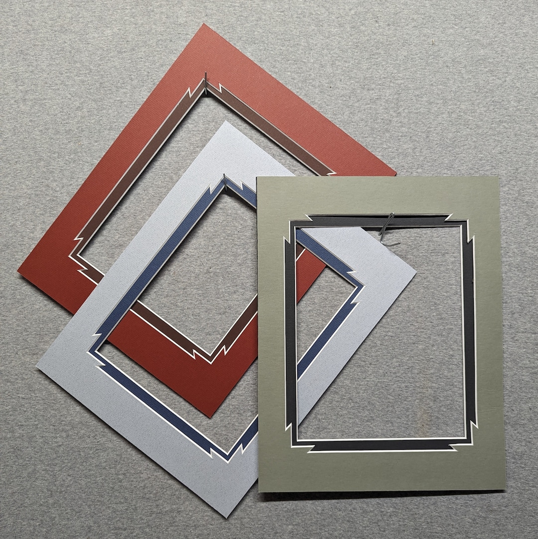 Fancy Cut Double Mat CUSTOM SIZES and COLORS "taos" - Etsy