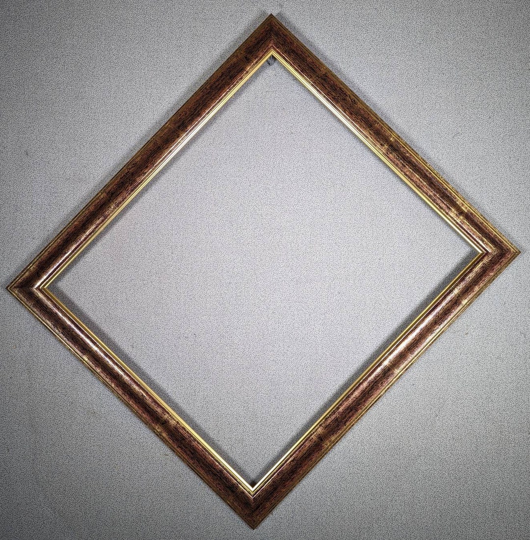 15x17 Frame Gold and Black Plastic With Optional Glass and Custom Cut ...