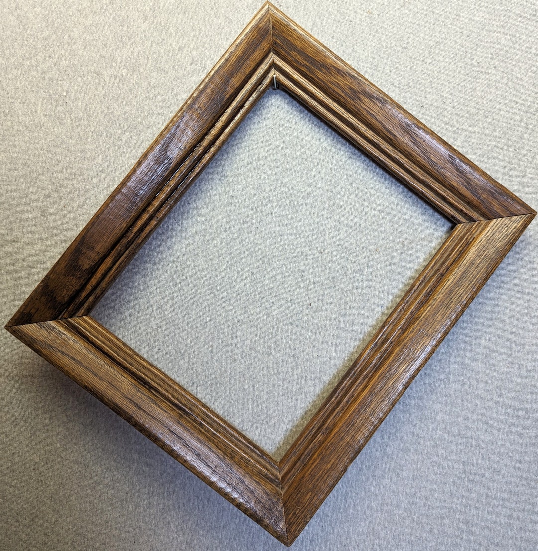 8x10 Frame Vintage Dark Oak With Optional Glass and Custom Cut Matting ...